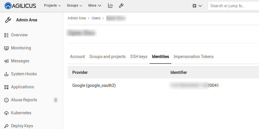 Finding your Google ID and reclaiming your Gitlab account - Agilicus