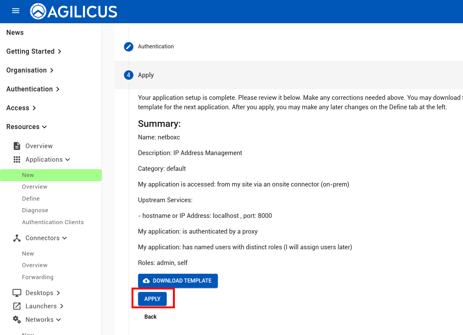 Example: Netbox - Agilicus