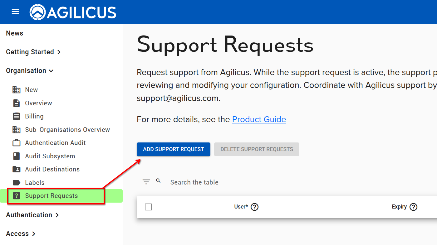 How May I Grant Temporary Permission To Agilicus Support? - Agilicus