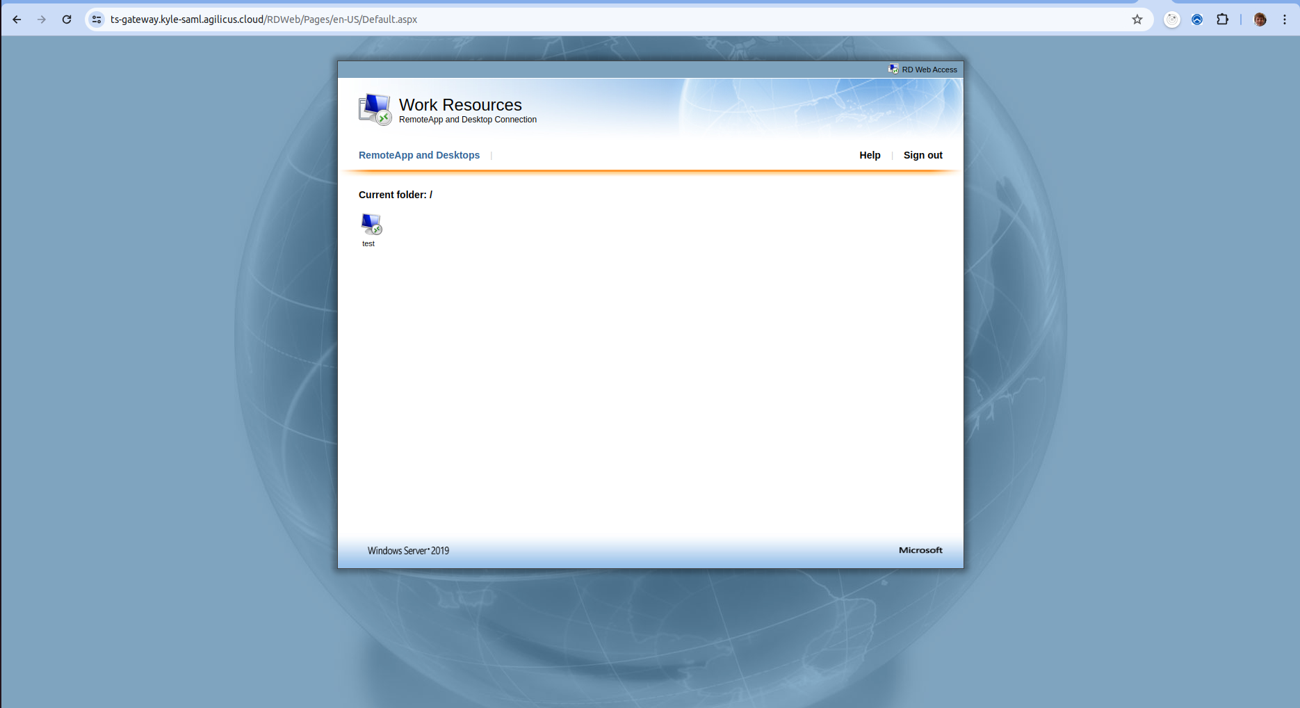 Using Remote Desktop Gateway through a Launcher - Agilicus
