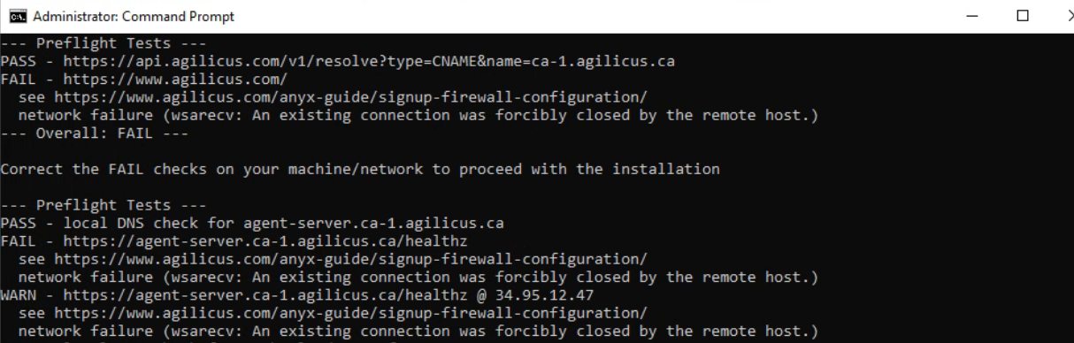 Connector: wsrecv: An existing connection was forcibly closed by remote ...