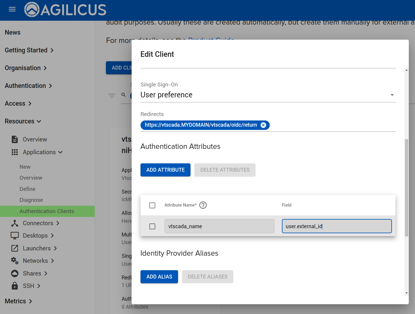 VTScada Single-Sign-On - Agilicus