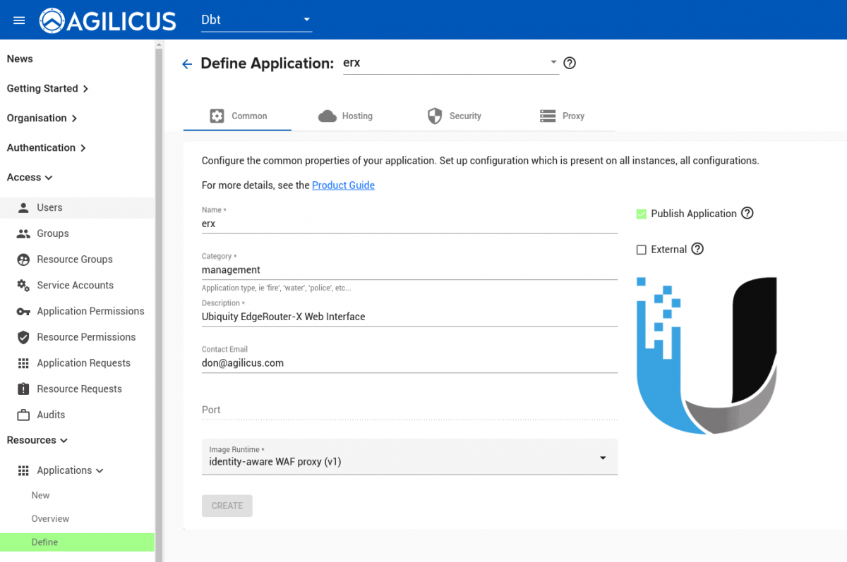 Sample Ubiquiti EdgeRouter-X EdgeMax Web Interface - Agilicus